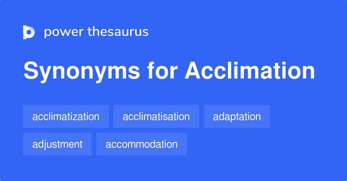 161 ACCLIMATION Synonyms