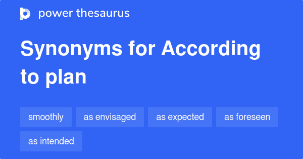 ACCORDING TO PLAN Synonyms: 364 Similar Words & Phrases