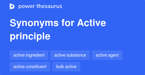 Active Principle synonyms - 64 Words and Phrases for Active Principle