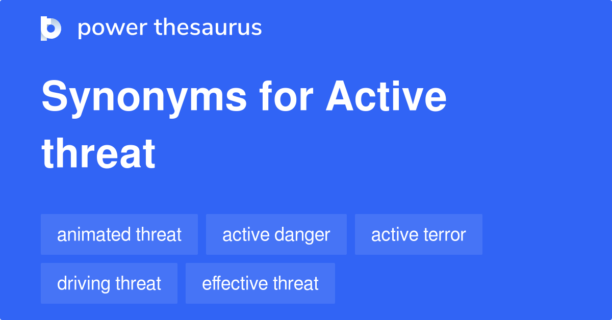 ACTIVE THREAT Synonyms: 18 Similar Phrases