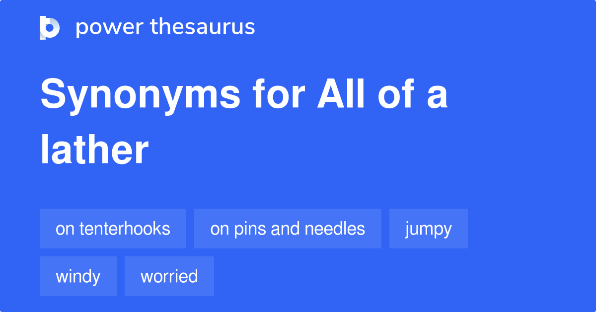 All Of A Lather synonyms - 205 Words and Phrases for All Of A Lather