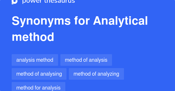 195 ANALYTICAL METHOD Synonyms
