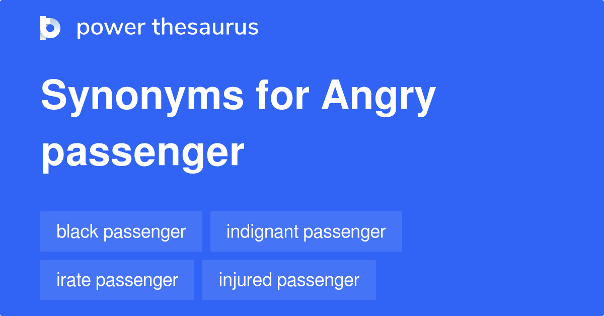 ANGRY PASSENGER Synonyms: 10 Similar Phrases