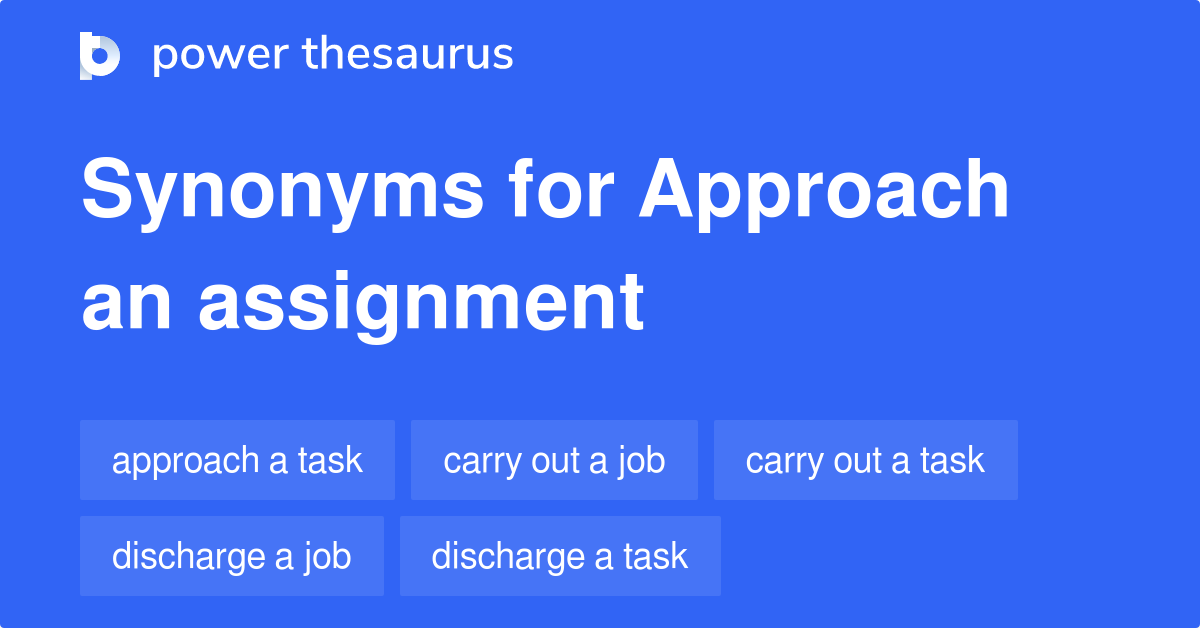 Approach An Assignment synonyms - 79 Words and Phrases for Approach An ...