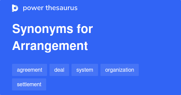 ARRANGEMENT Synonyms: 3 141 Similar Words & Phrases