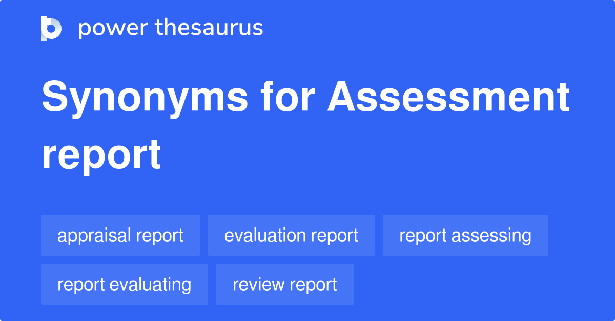 ASSESSMENT REPORT Synonyms: 99 Similar Words & Phrases
