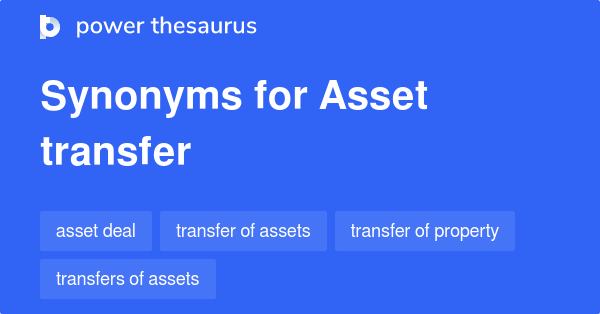 ASSET TRANSFER Synonyms: 86 Similar Words & Phrases