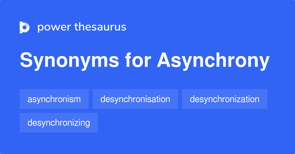 ASYNCHRONY Synonyms: 57 Similar Words & Phrases
