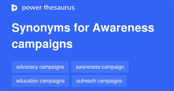 AWARENESS CAMPAIGNS Synonyms: 73 Similar Words & Phrases