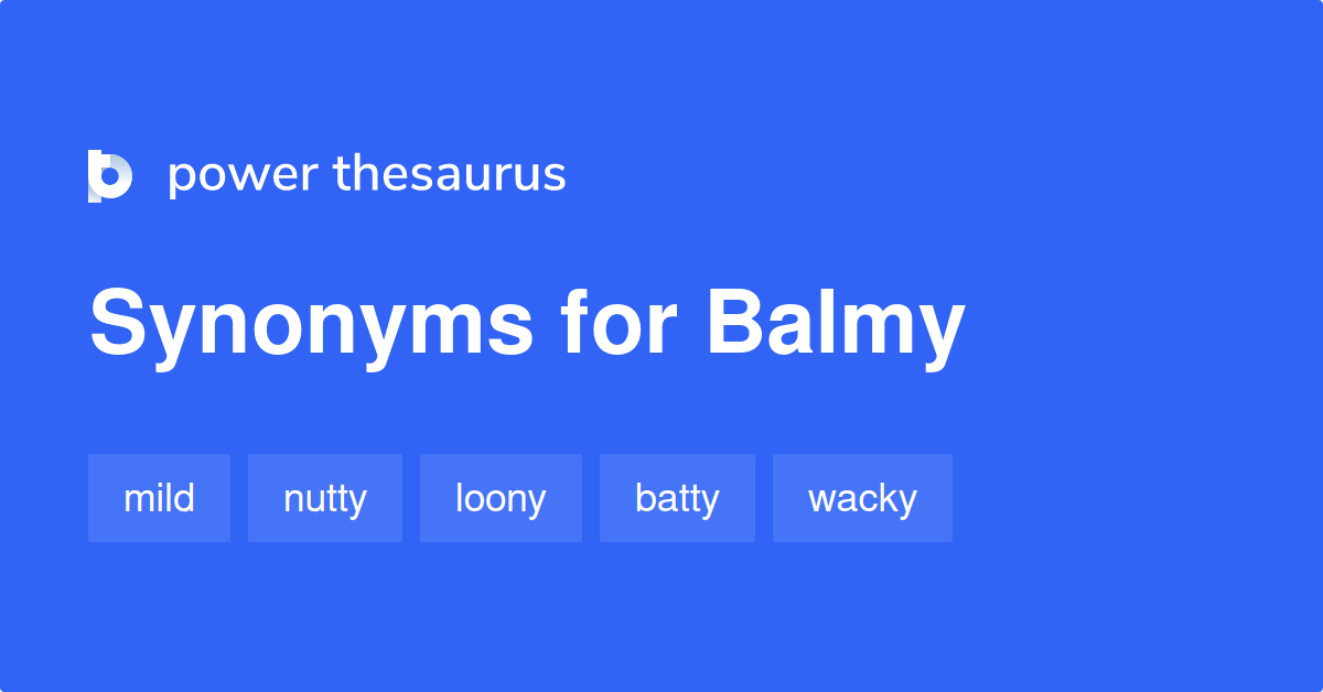 BALMY Synonyms: 1 594 Similar Words & Phrases