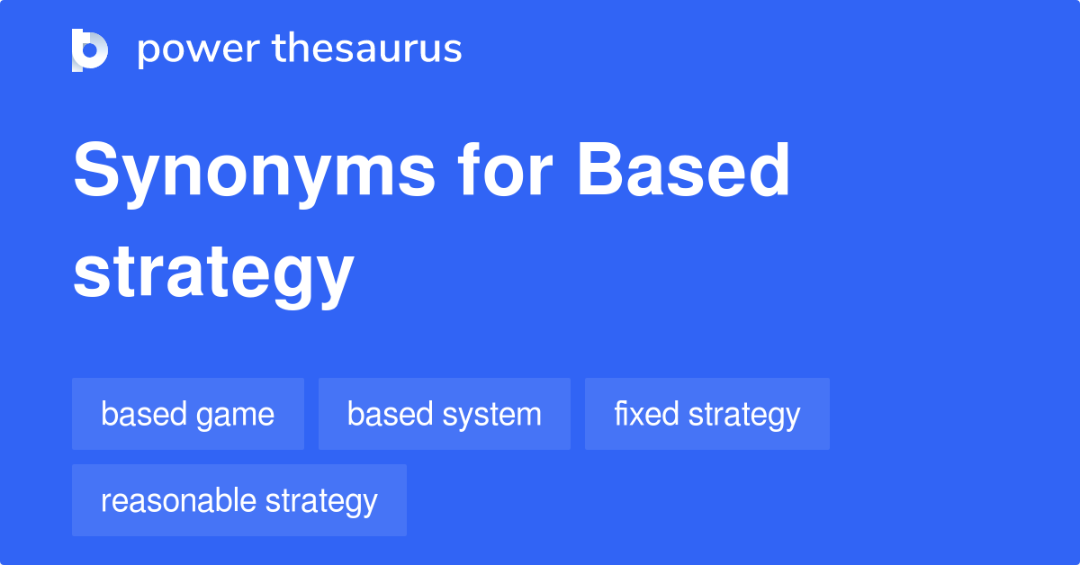 Based Strategy synonyms - 6 Words and Phrases for Based Strategy