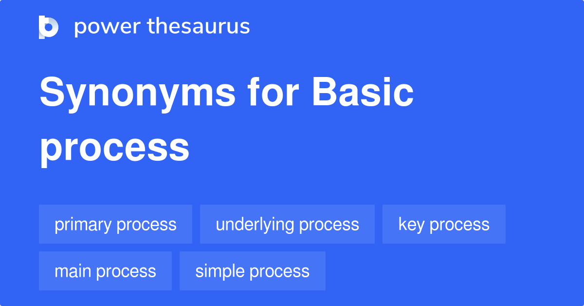 BASIC PROCESS Synonyms: 83 Similar Phrases