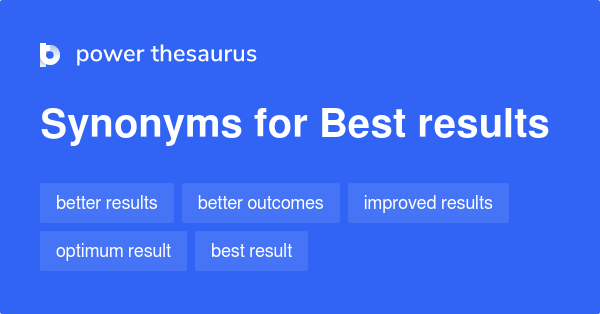 BEST RESULTS Synonyms: 51 Similar Phrases