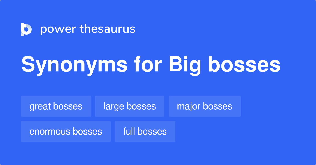 BIG BOSSES Synonyms: 52 Similar Phrases