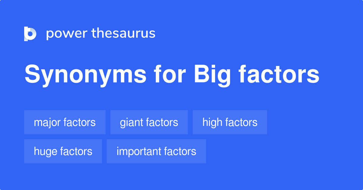 Big Factors synonyms - 19 Words and Phrases for Big Factors