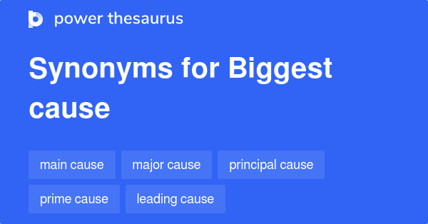 Biggest Cause synonyms - 49 Words and Phrases for Biggest Cause