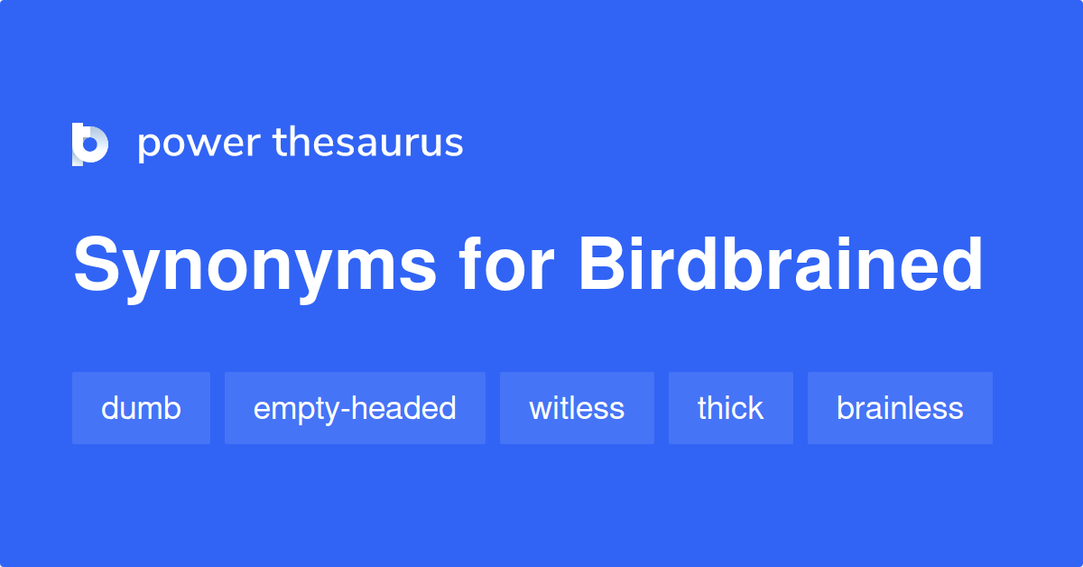 Birdbrained synonyms - 481 Words and Phrases for Birdbrained