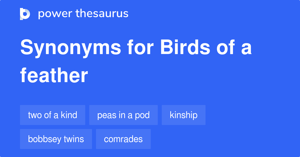 BIRDS OF A FEATHER Synonyms: 367 Similar Words & Phrases