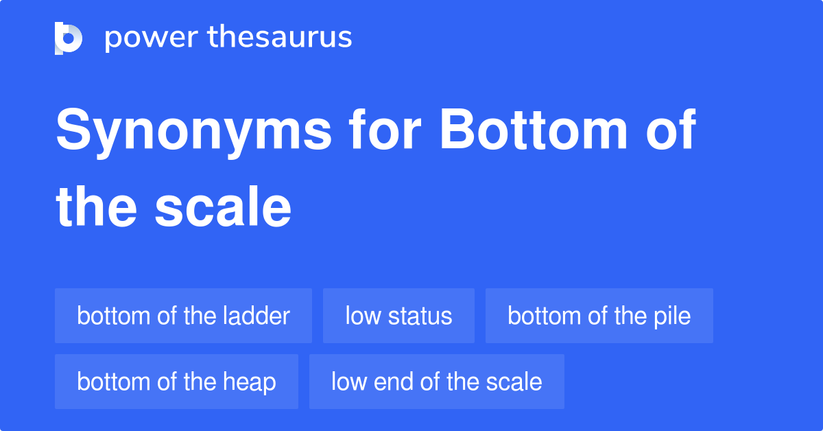 Bottom Of The Scale synonyms - 25 Words and Phrases for Bottom Of The Scale