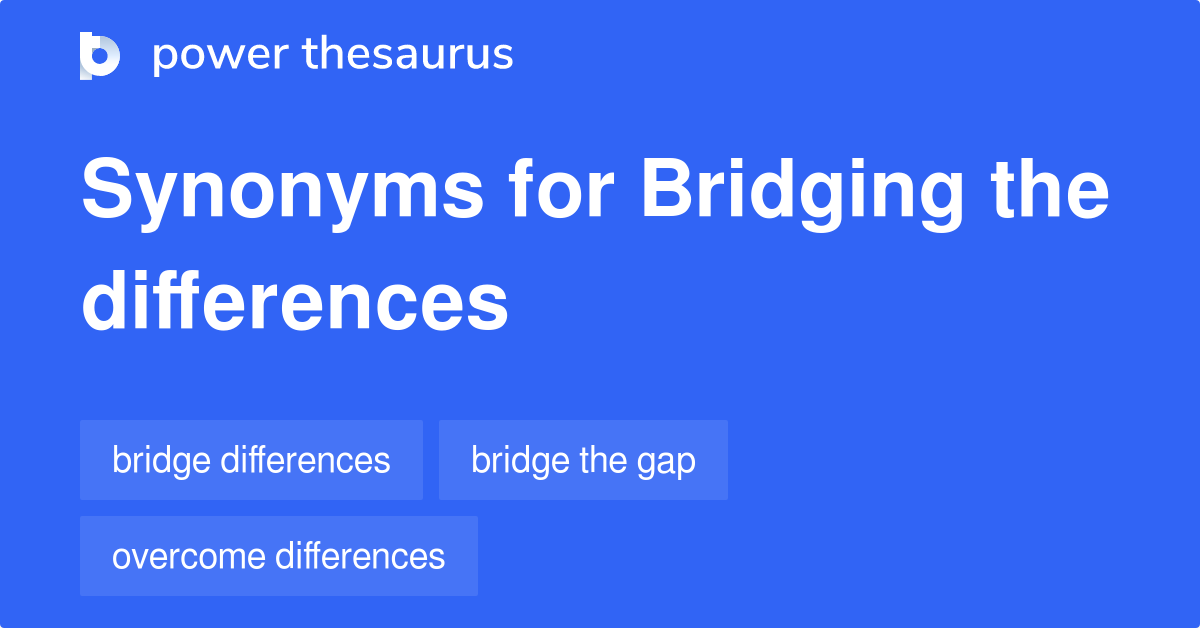 Bridging The Differences synonyms - 36 Words and Phrases for Bridging ...