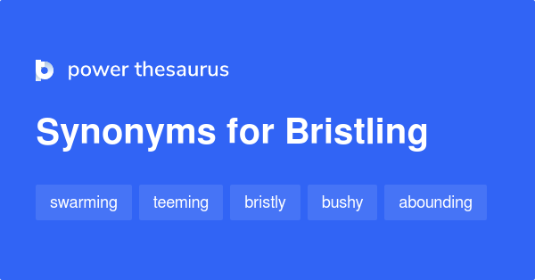 BRISTLING Synonyms: 566 Similar Words & Phrases