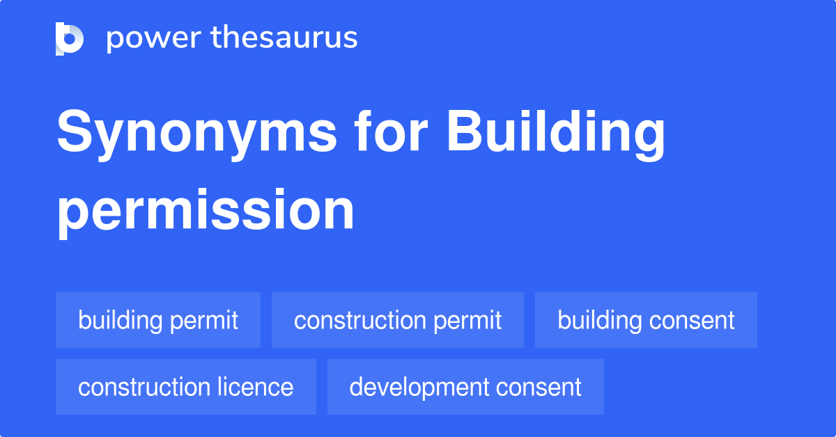 65 BUILDING PERMISSION Synonyms