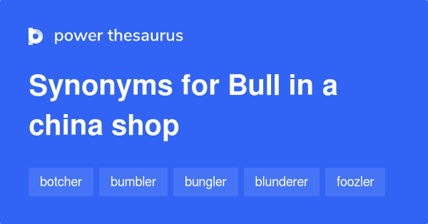 BULL IN A CHINA SHOP Synonyms: 98 Similar Words & Phrases
