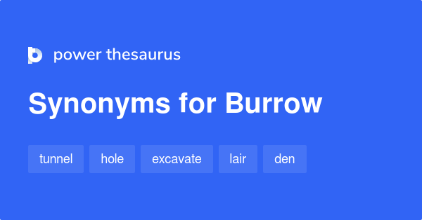 BURROW Synonyms: 968 Similar Words & Phrases