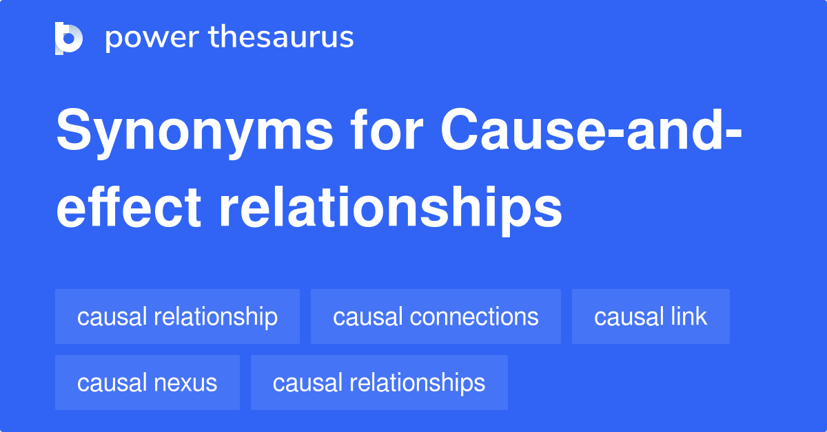 CAUSE-AND-EFFECT RELATIONSHIPS Synonyms: 59 Similar Words & Phrases