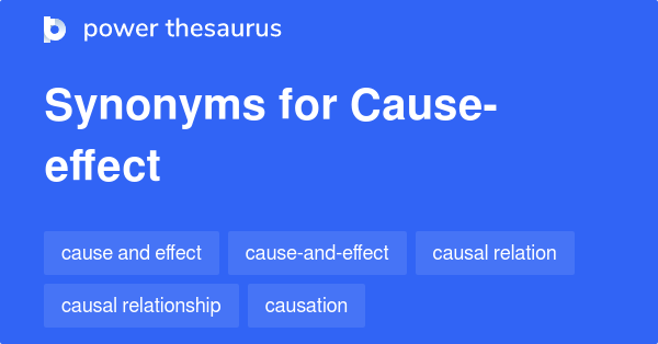 CAUSE-EFFECT Synonyms: 46 Similar Words & Phrases