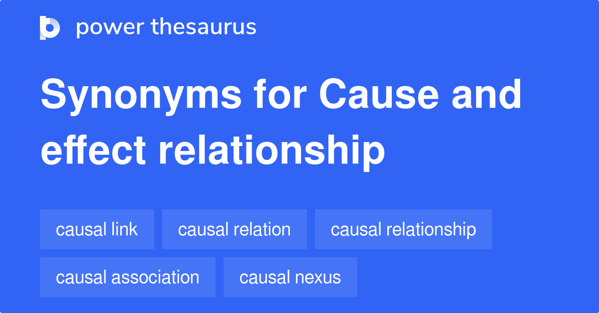 CAUSE AND EFFECT RELATIONSHIP Synonyms: 63 Similar Words & Phrases