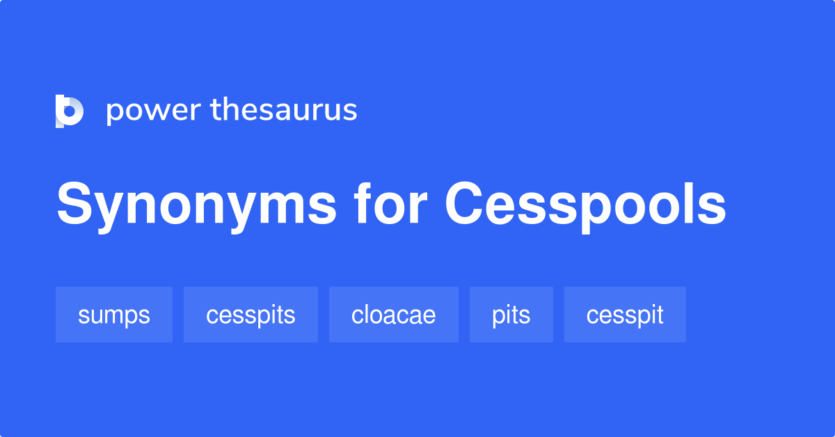 Cesspools synonyms - 56 Words and Phrases for Cesspools