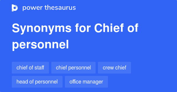 51 CHIEF OF PERSONNEL Synonyms