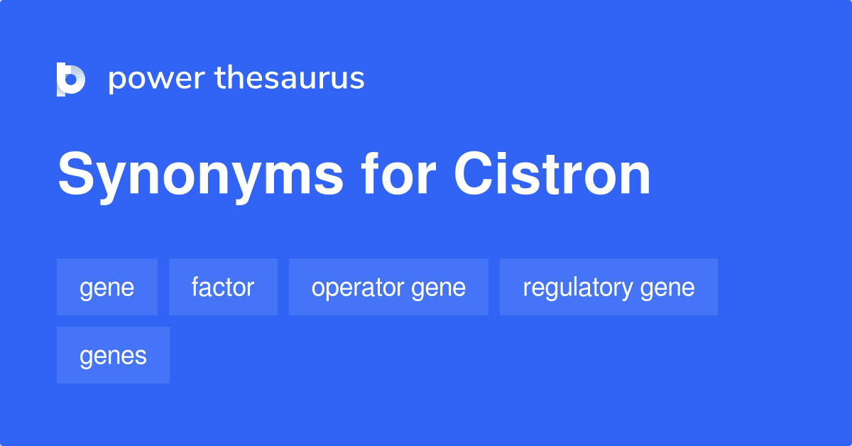 Cistron synonyms - 18 Words and Phrases for Cistron