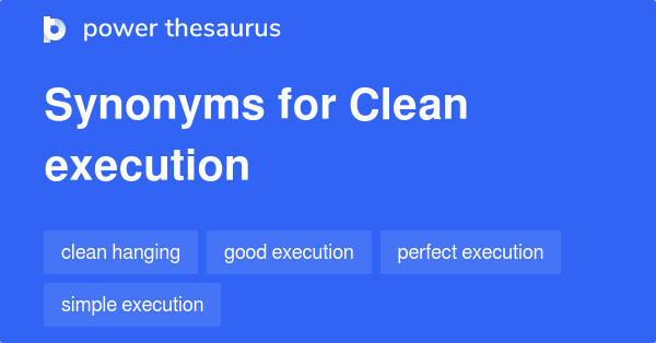 Clean Execution synonyms - 19 Words and Phrases for Clean Execution