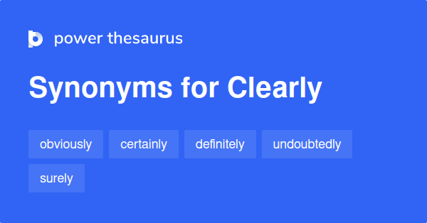 CLEARLY Synonyms: 2 191 Similar Words & Phrases