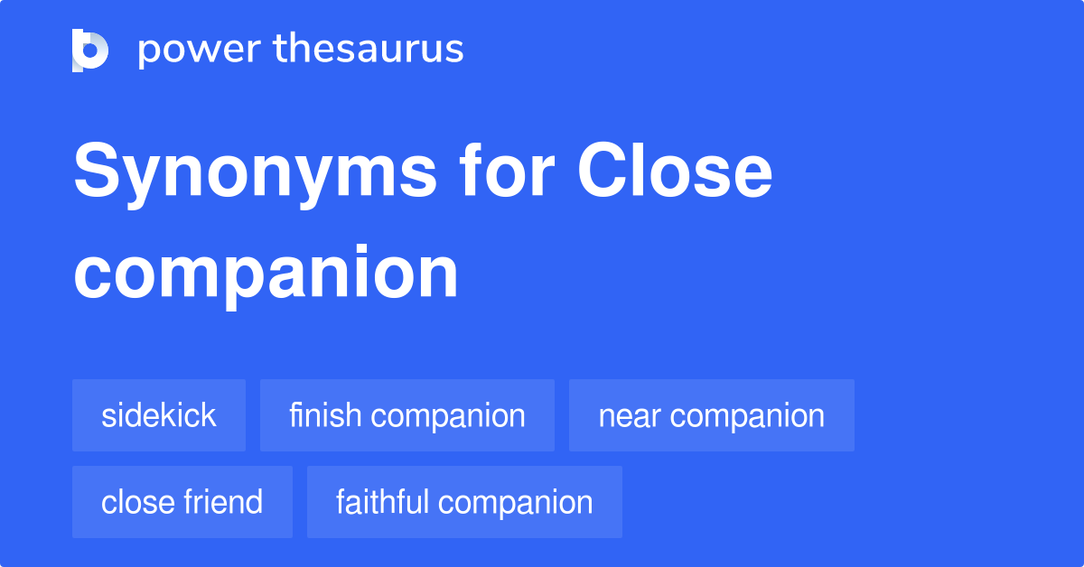 CLOSE COMPANION Synonyms: 178 Similar Words & Phrases
