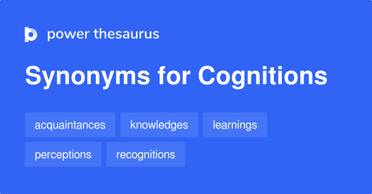 COGNITIONS Synonyms: 173 Similar Words & Phrases