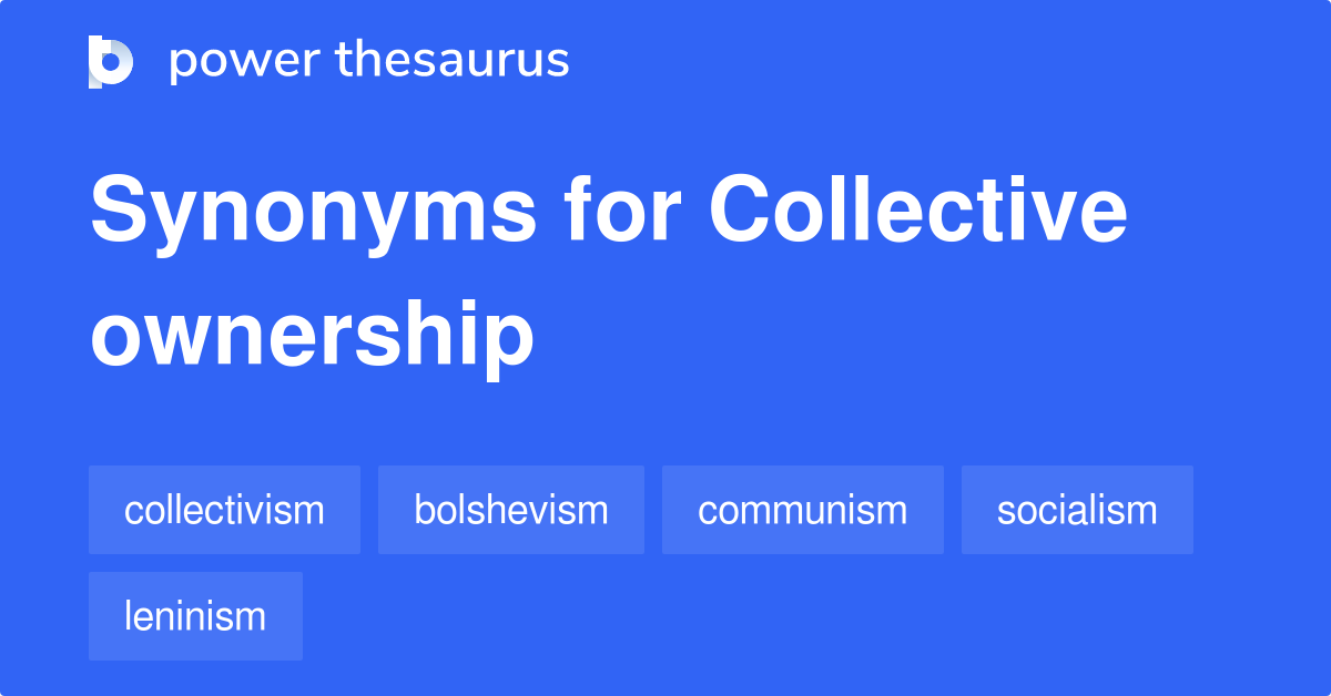 COLLECTIVE OWNERSHIP Synonyms: 360 Similar Words & Phrases