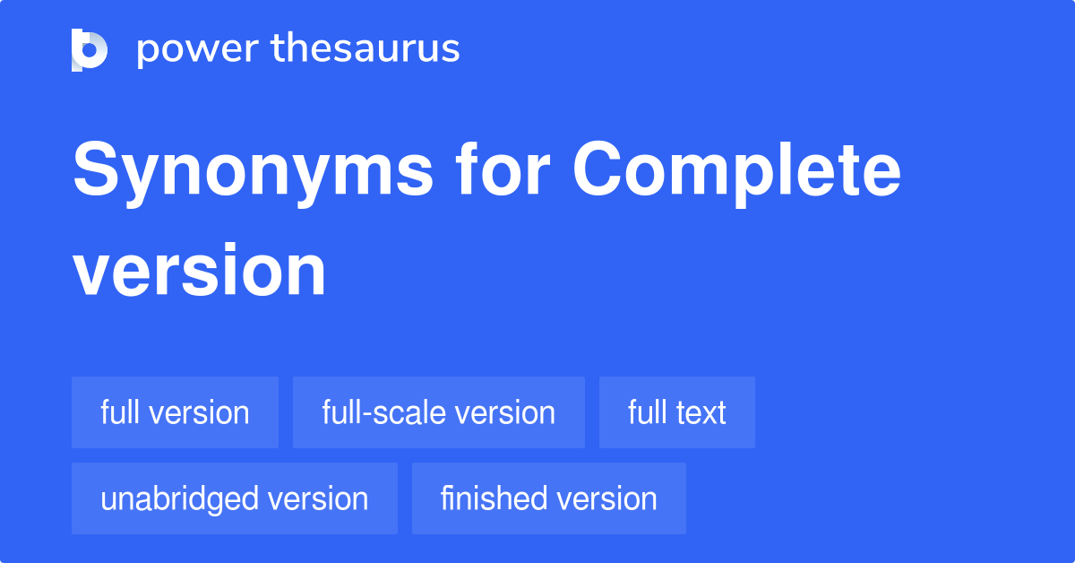 314 COMPLETE VERSION Synonyms
