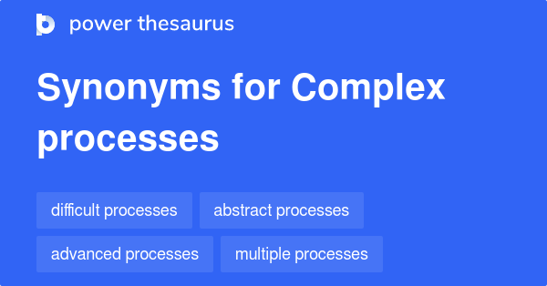 Complex Processes synonyms - 16 Words and Phrases for Complex Processes