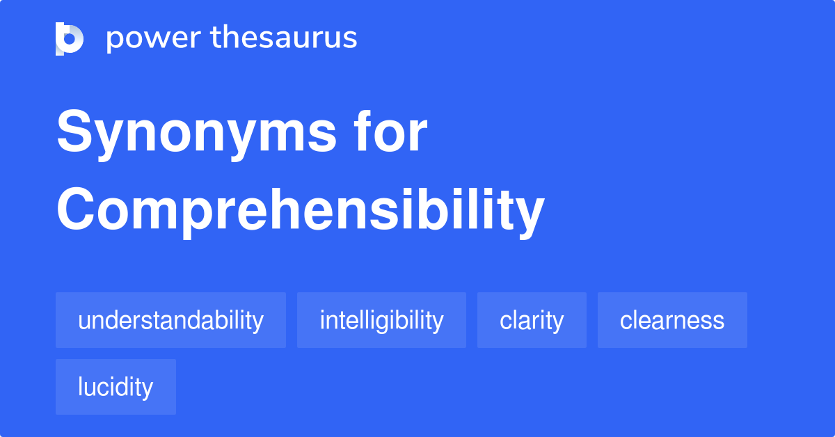 391 COMPREHENSIBILITY Synonyms