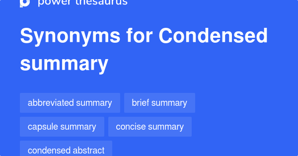 Summary Synonym