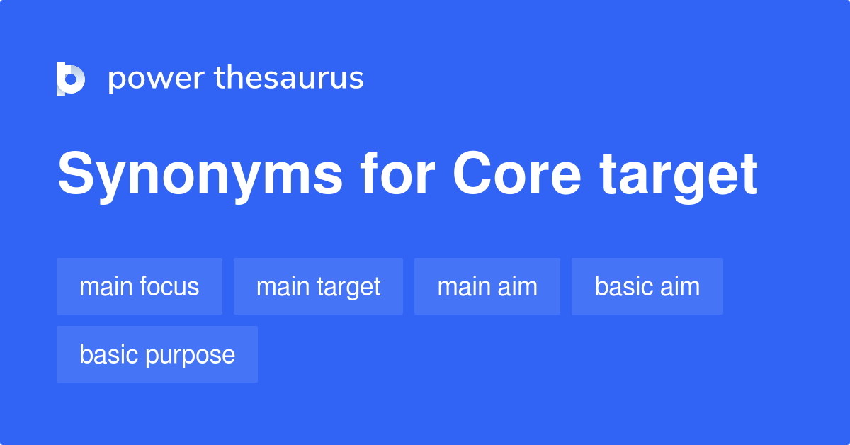 CORE TARGET Synonyms: 438 Similar Words & Phrases