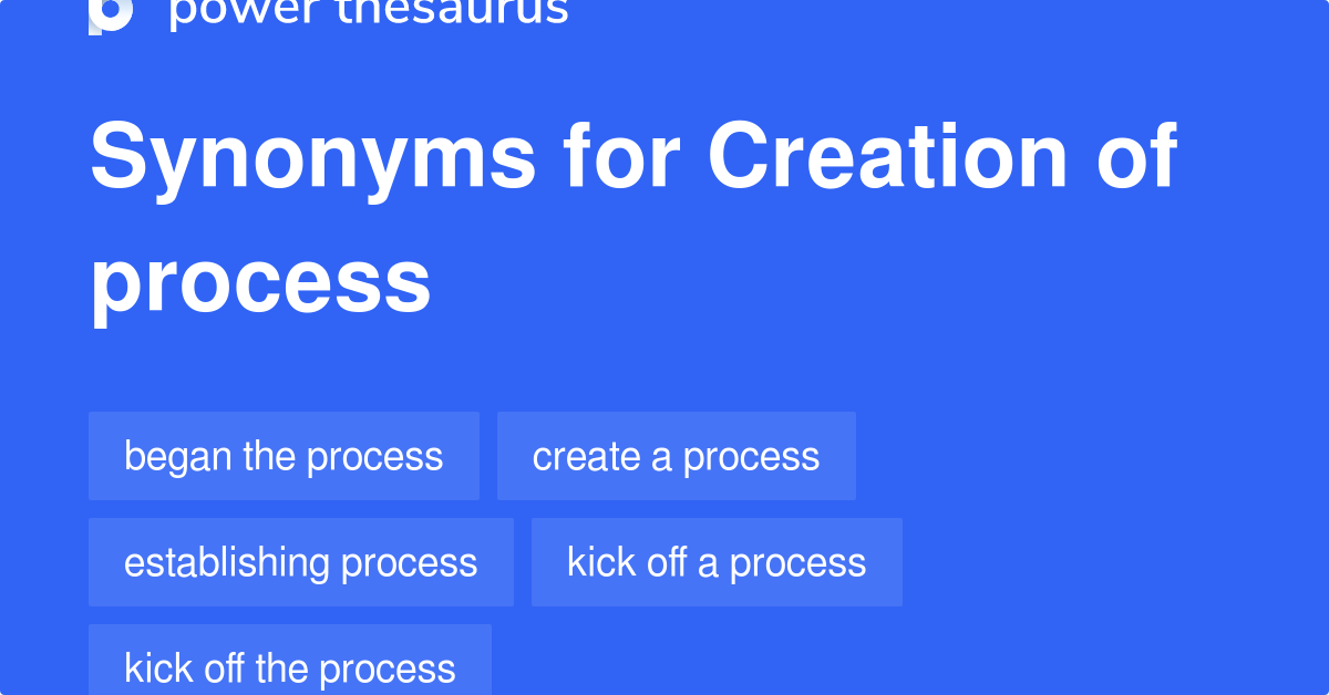 Creation Of Process synonyms - 82 Words and Phrases for Creation Of Process