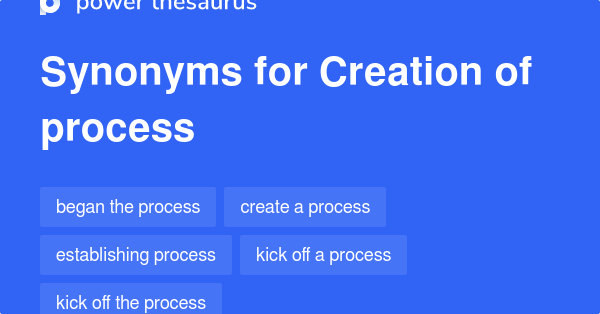 Creation Of Process synonyms - 82 Words and Phrases for Creation Of Process