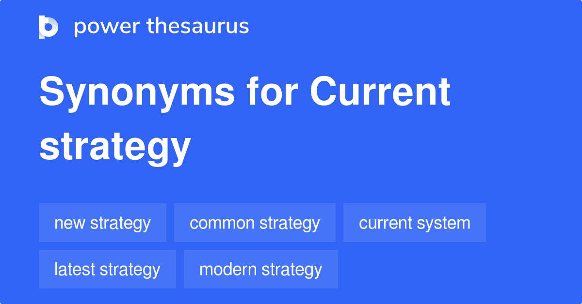 53 CURRENT STRATEGY Synonyms