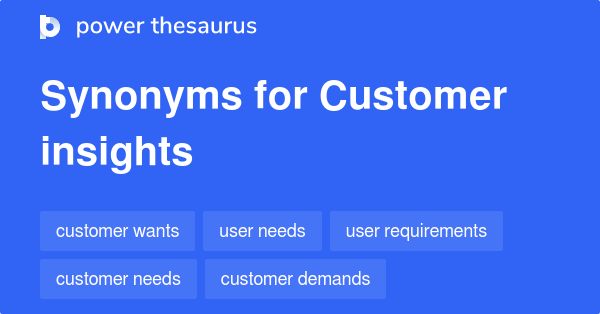 CUSTOMER INSIGHTS Synonyms: 116 Similar Words & Phrases