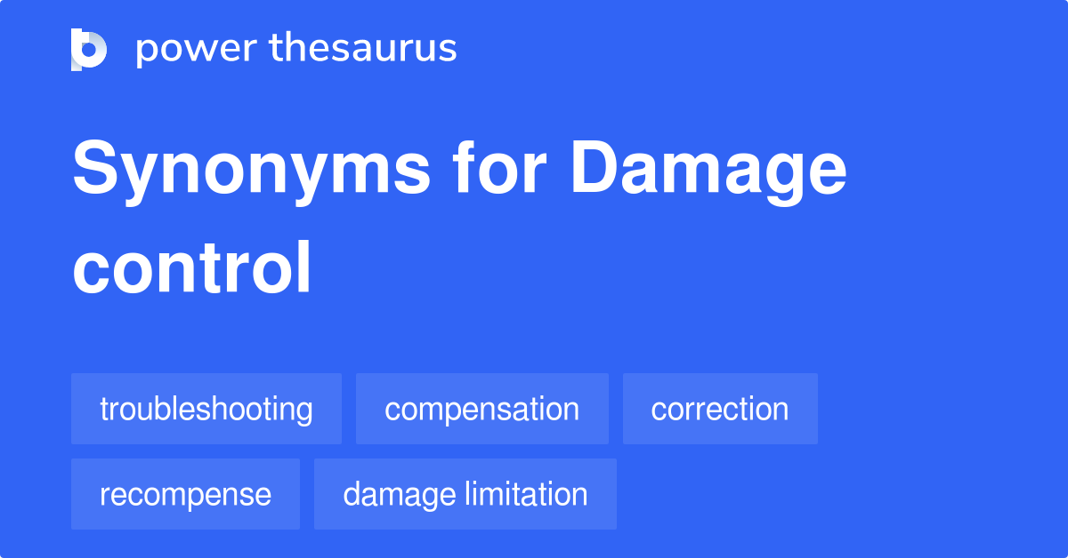 DAMAGE CONTROL Synonyms: 106 Similar Words & Phrases