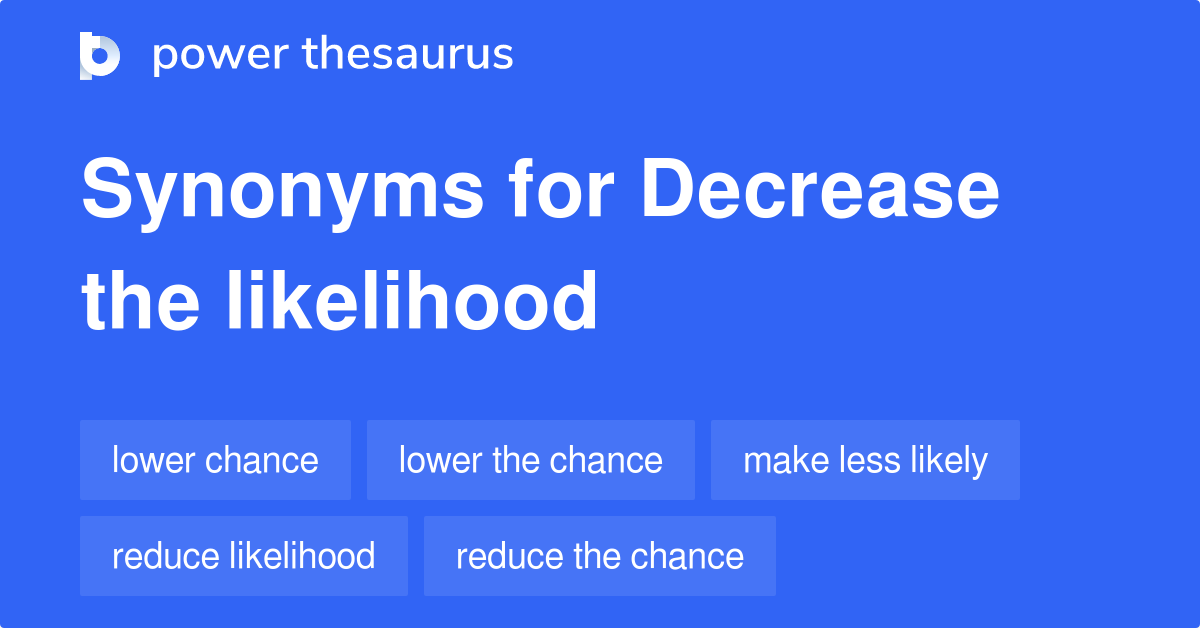 Decrease The Likelihood synonyms - 80 Words and Phrases for Decrease The Likelihood